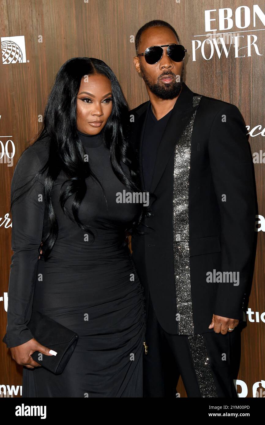 LOS ANGELES - NOV 17: Talani Rabb, RZA at the 2024 Ebony Power 100 List at Nya Studios on ...
