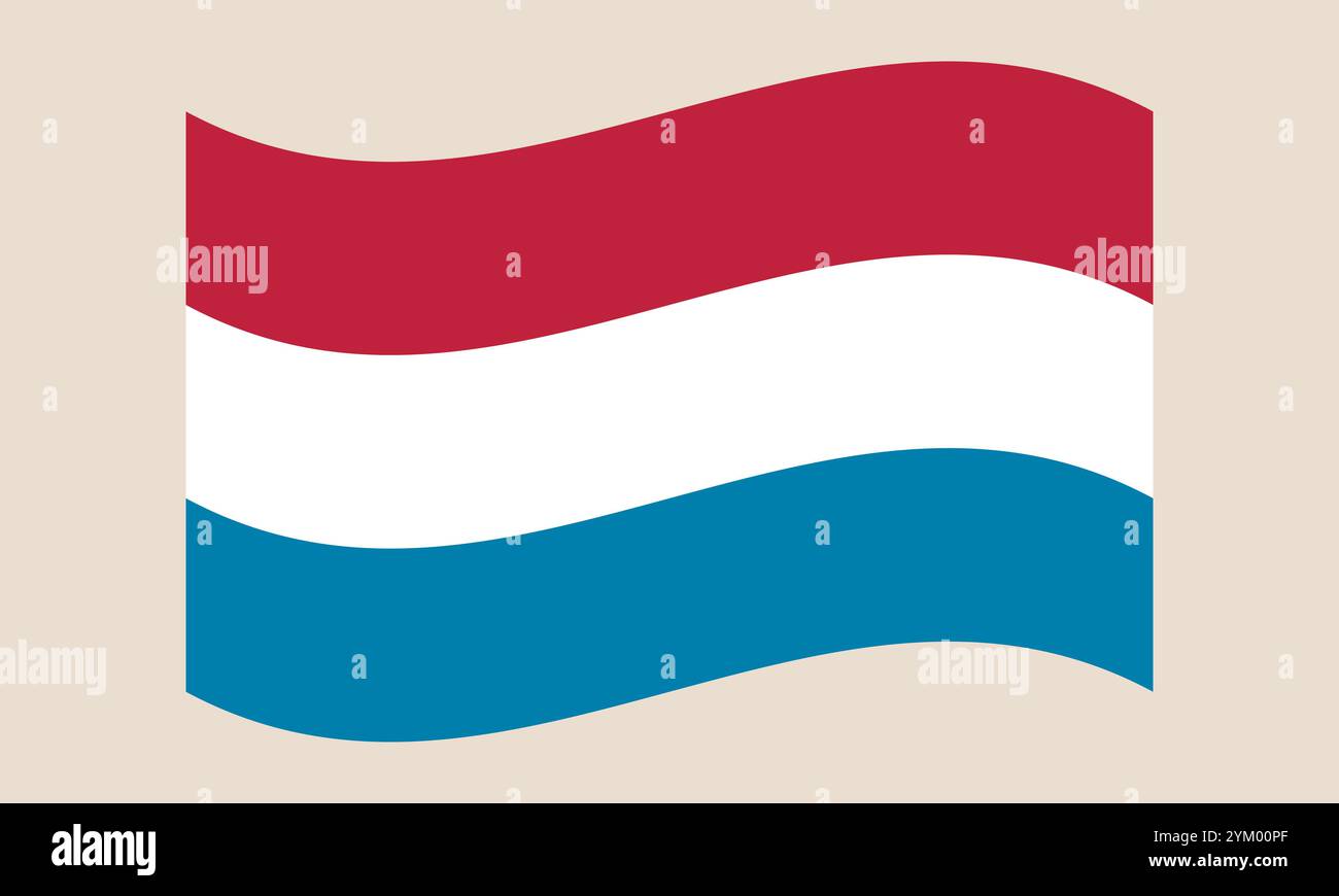 Flag of Luxembourg. Luxembourgish national symbol in official colors ...