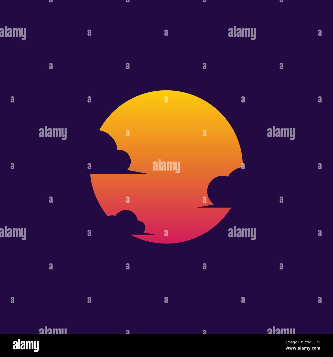 Logo sun unique design. Vector illustration Stock Vector Image & Art ...