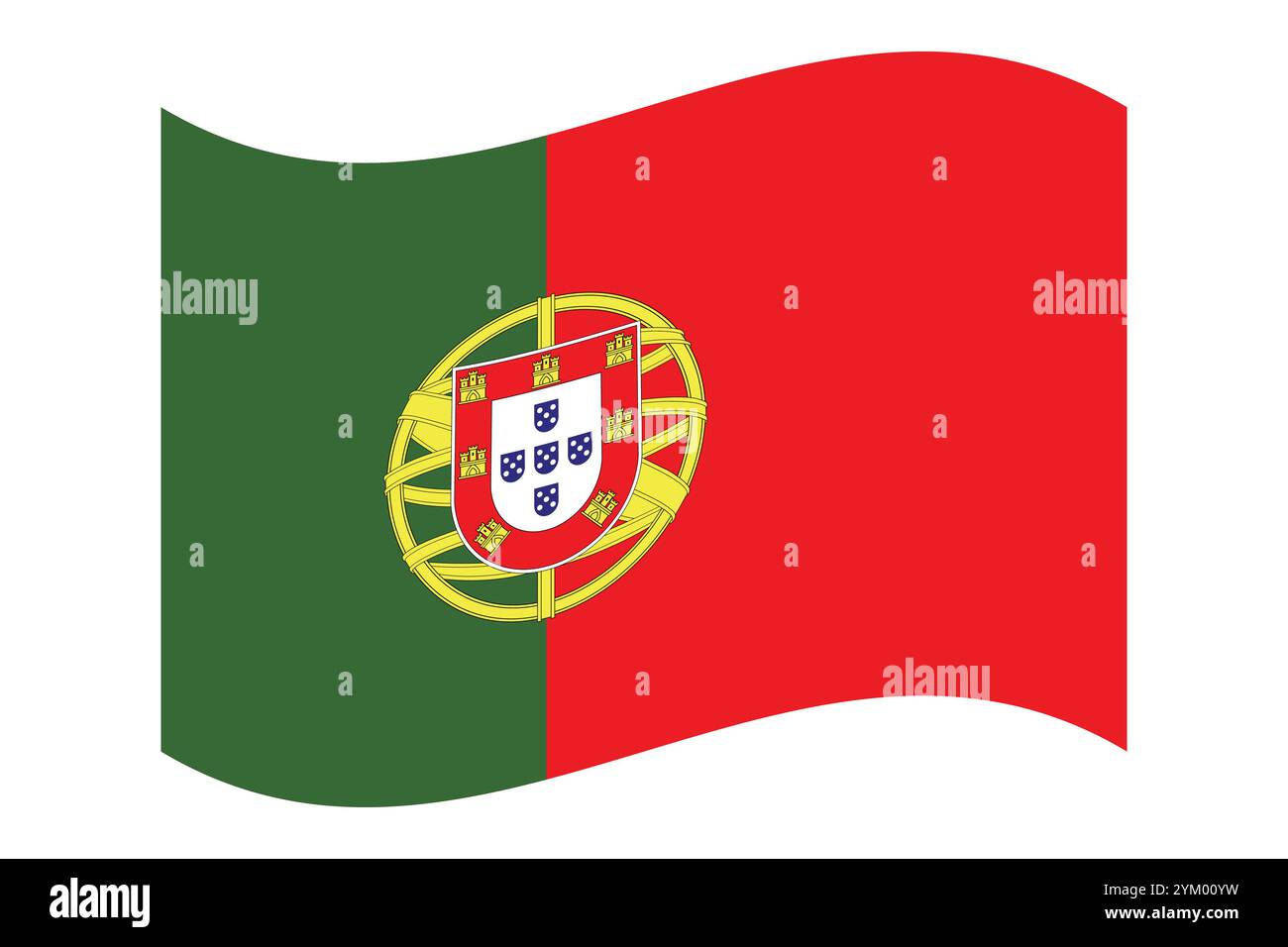 Flag of Portugal. Portuguese national symbol in official colors ...
