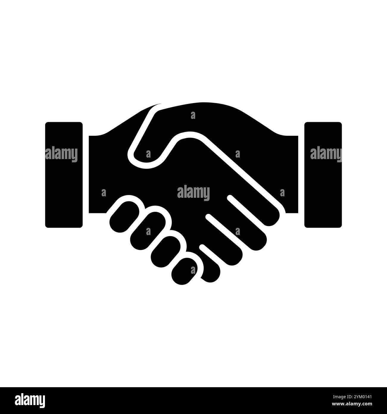 Hand shaking denoting contract icon in trendy style, ready to use ...