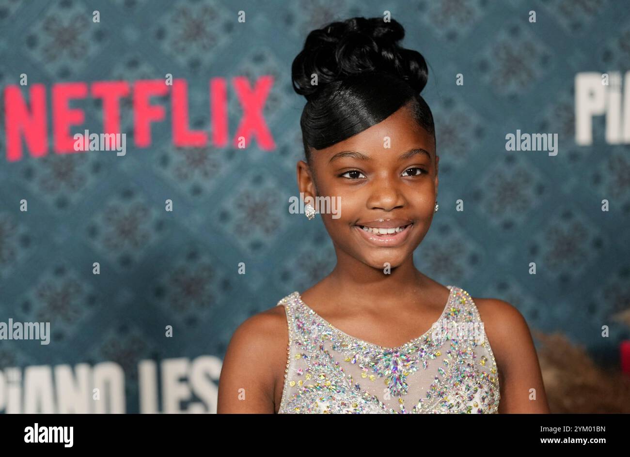 Skylar Aleece Smith poses at the premiere of the film "The Piano Lesson ...