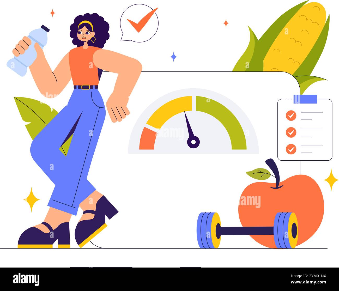 Diet Vector Illustration featuring Healthy Meal Guidance for Selecting ...