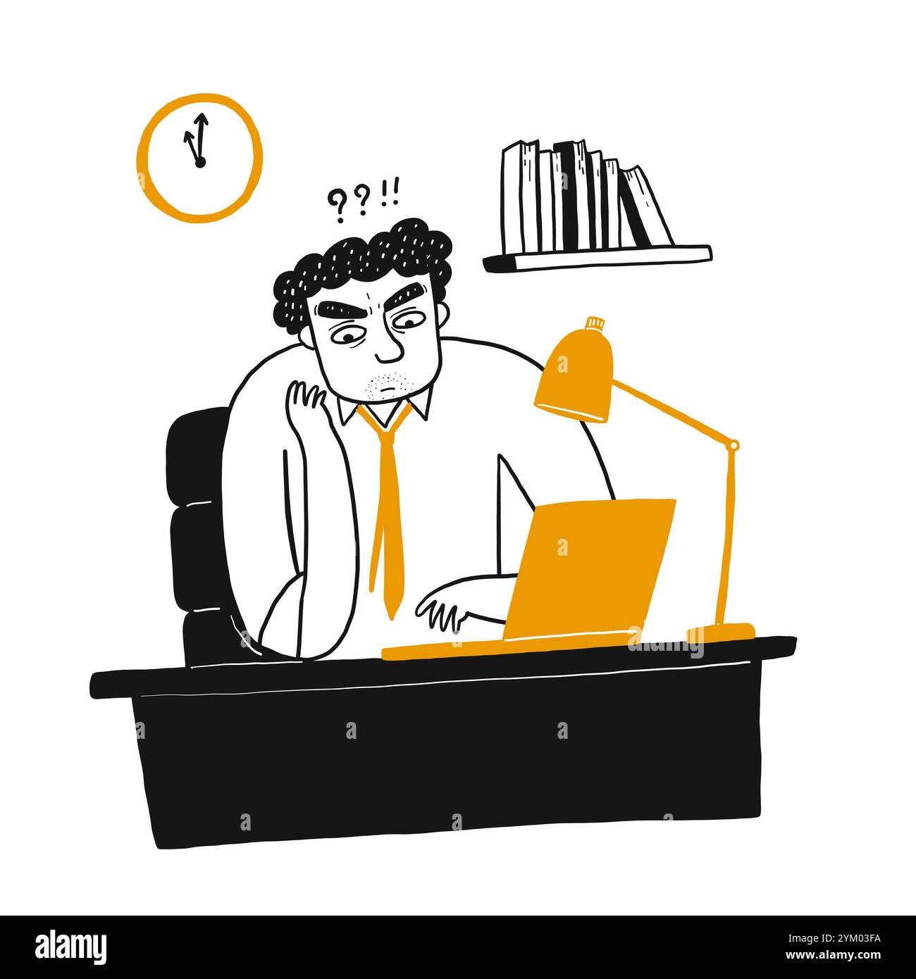 Hand young employee pen Stock Vector Images - Alamy