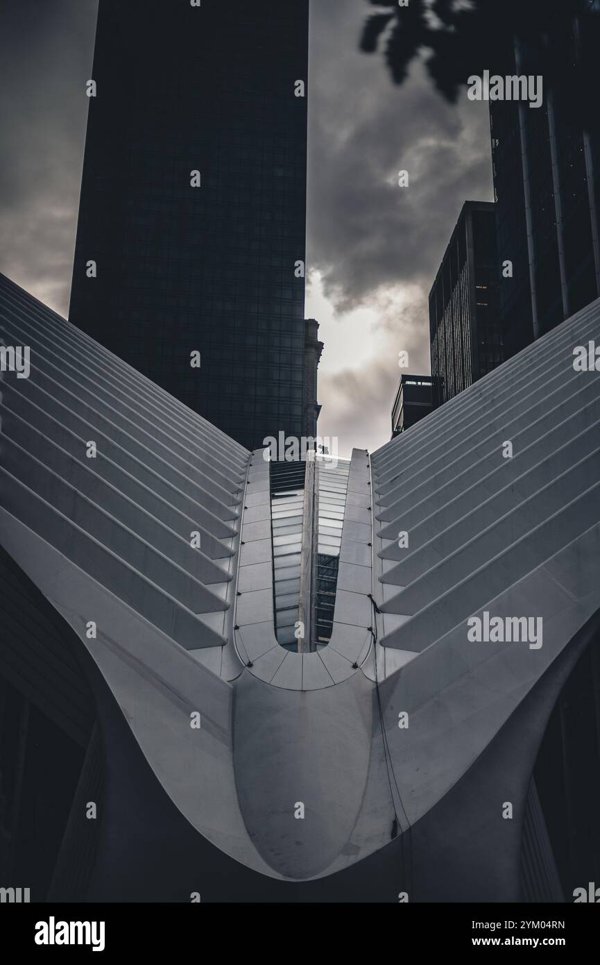 Architecture at the 9/11 memorial and museum at One World Trade Center ...