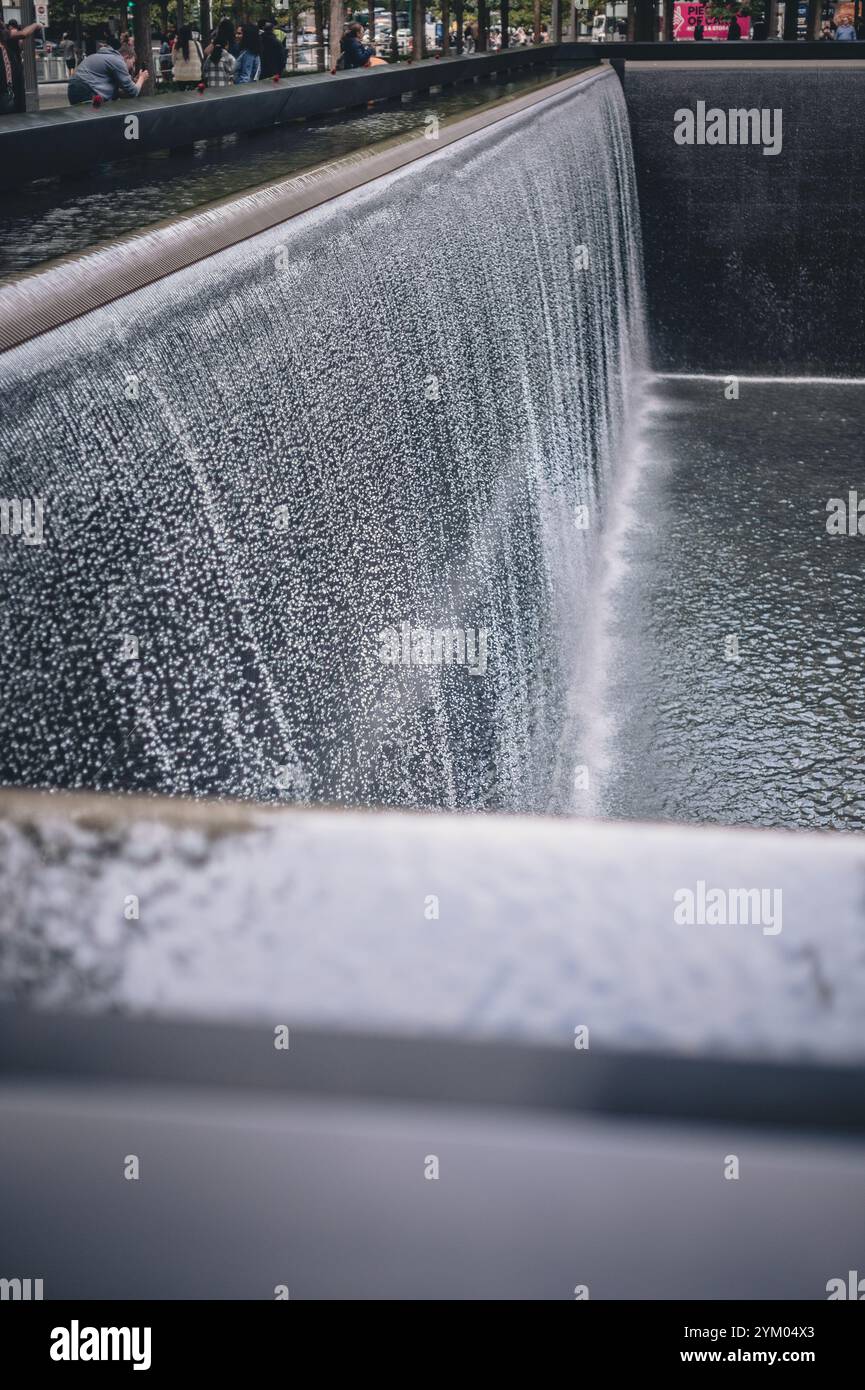 The infinity memorial pools at the 9/11 memorial at One World Trade ...
