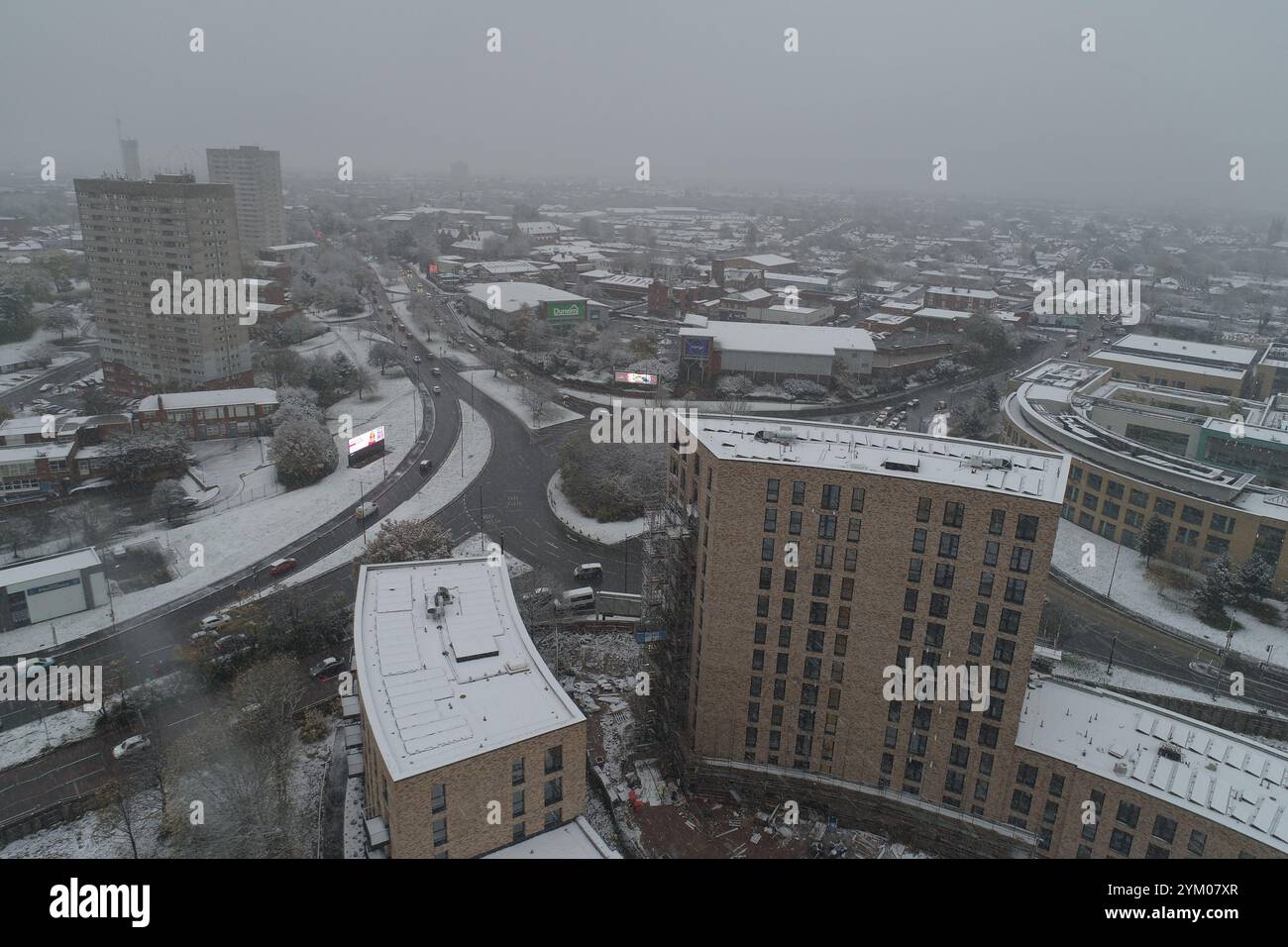 Snow in Birmingham, England, UK Stock Photo - Alamy