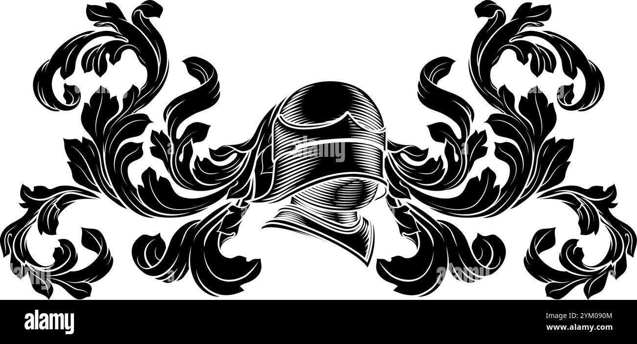Coat of Arms Crest Knight Helmet Heraldry Design Stock Vector Image ...
