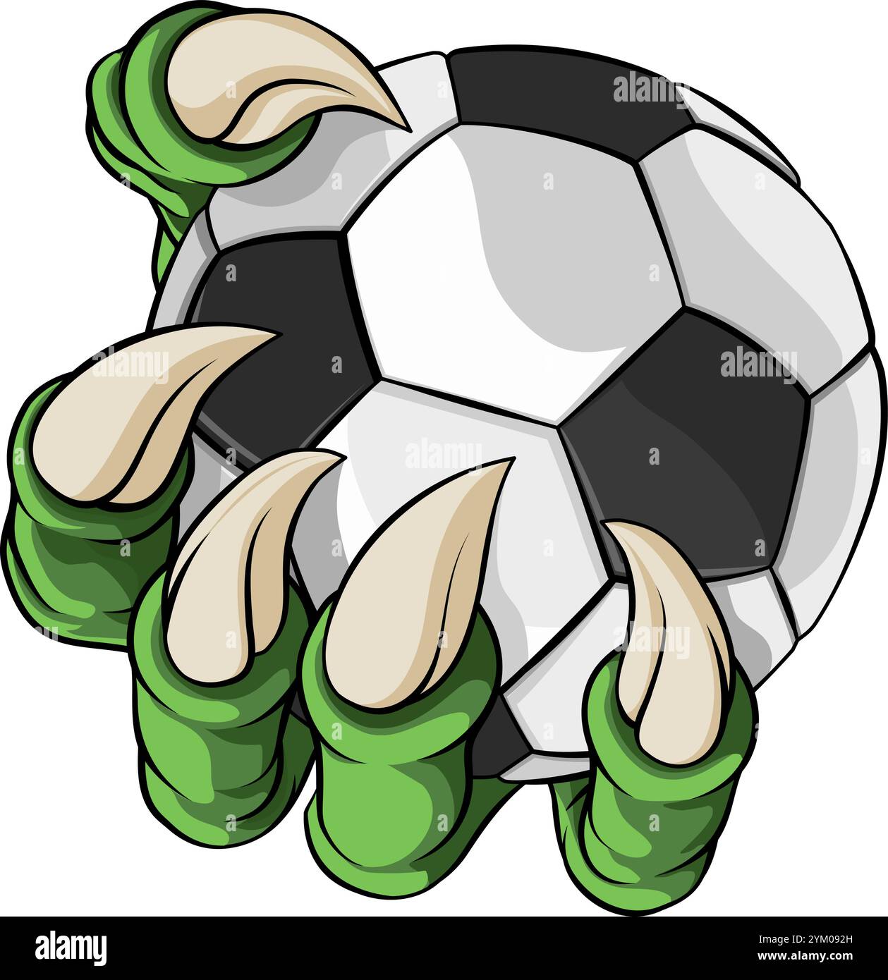 Soccer Football Ball Claw Cartoon Monster Hand Stock Vector Image & Art ...