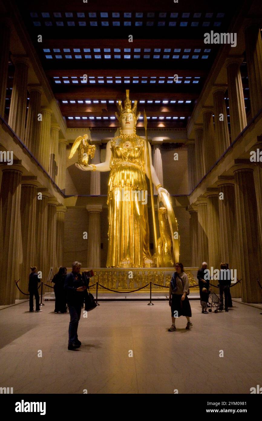 Nashville, USA. 19th Nov, 2024. A view of the Statue of Athena at the Parthenon in Nashville, TN ...