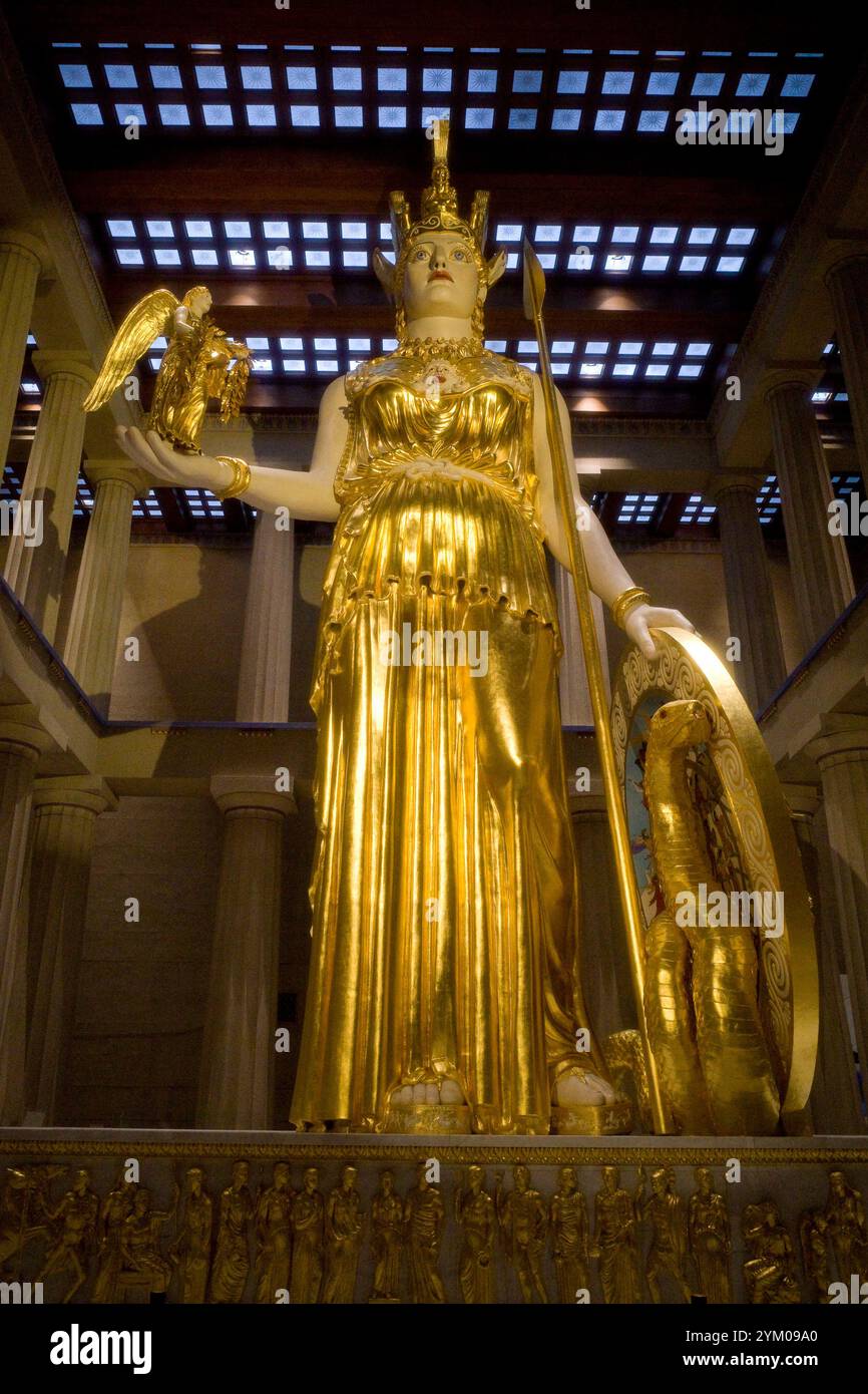 Nashville, USA. 19th Nov, 2024. A view of the Statue of Athena at the Parthenon in Nashville, TN ...