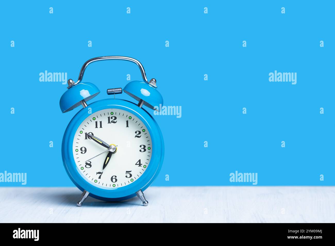 Vintage blue alarm clock hi-res stock photography and images - Alamy