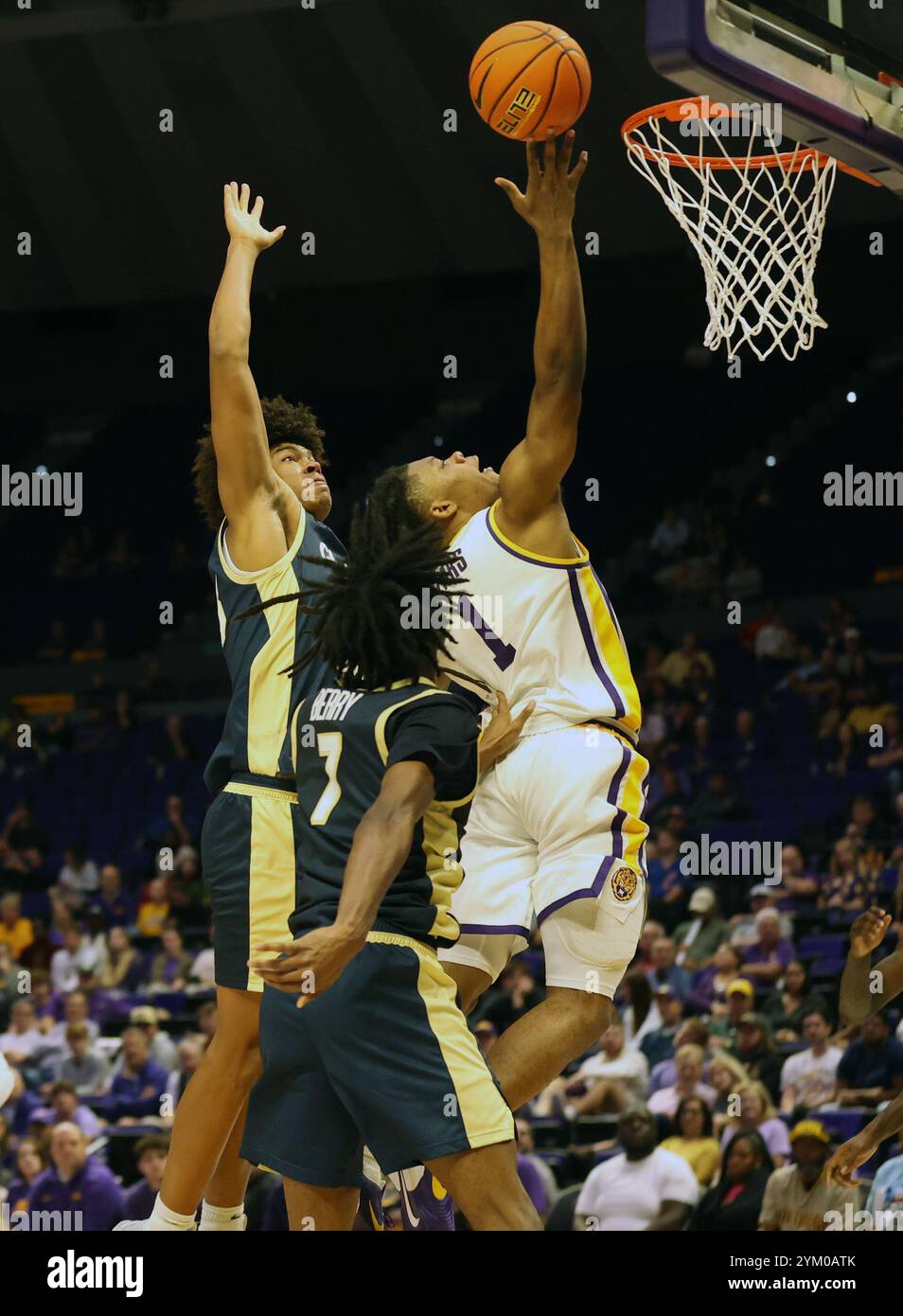Baton Rouge, United States. 19th Nov, 2024. LSU Tigers guard Jordan ...