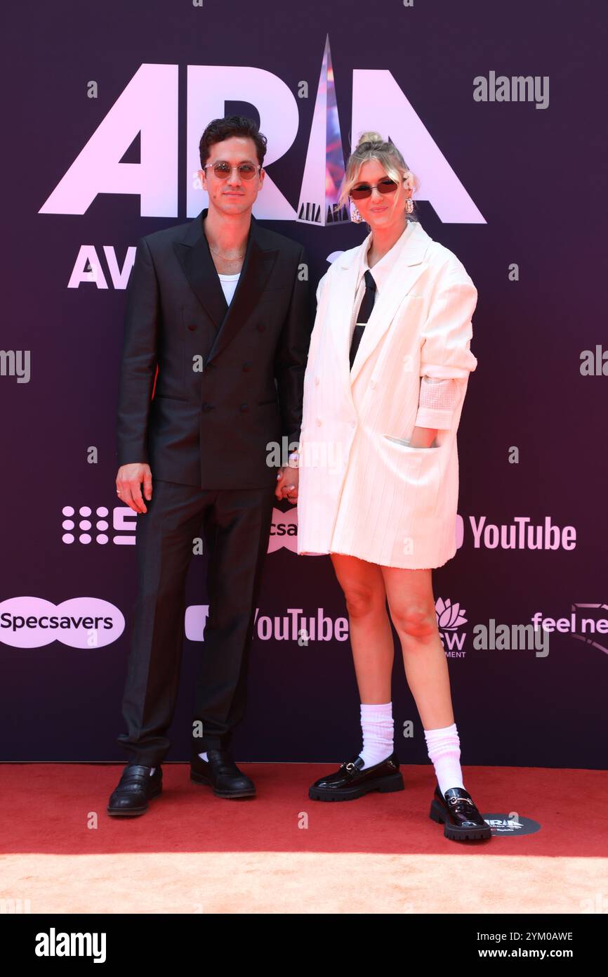 Sydney, Australia. 20th November 2024. Nick Drabble and singer Kristy ...