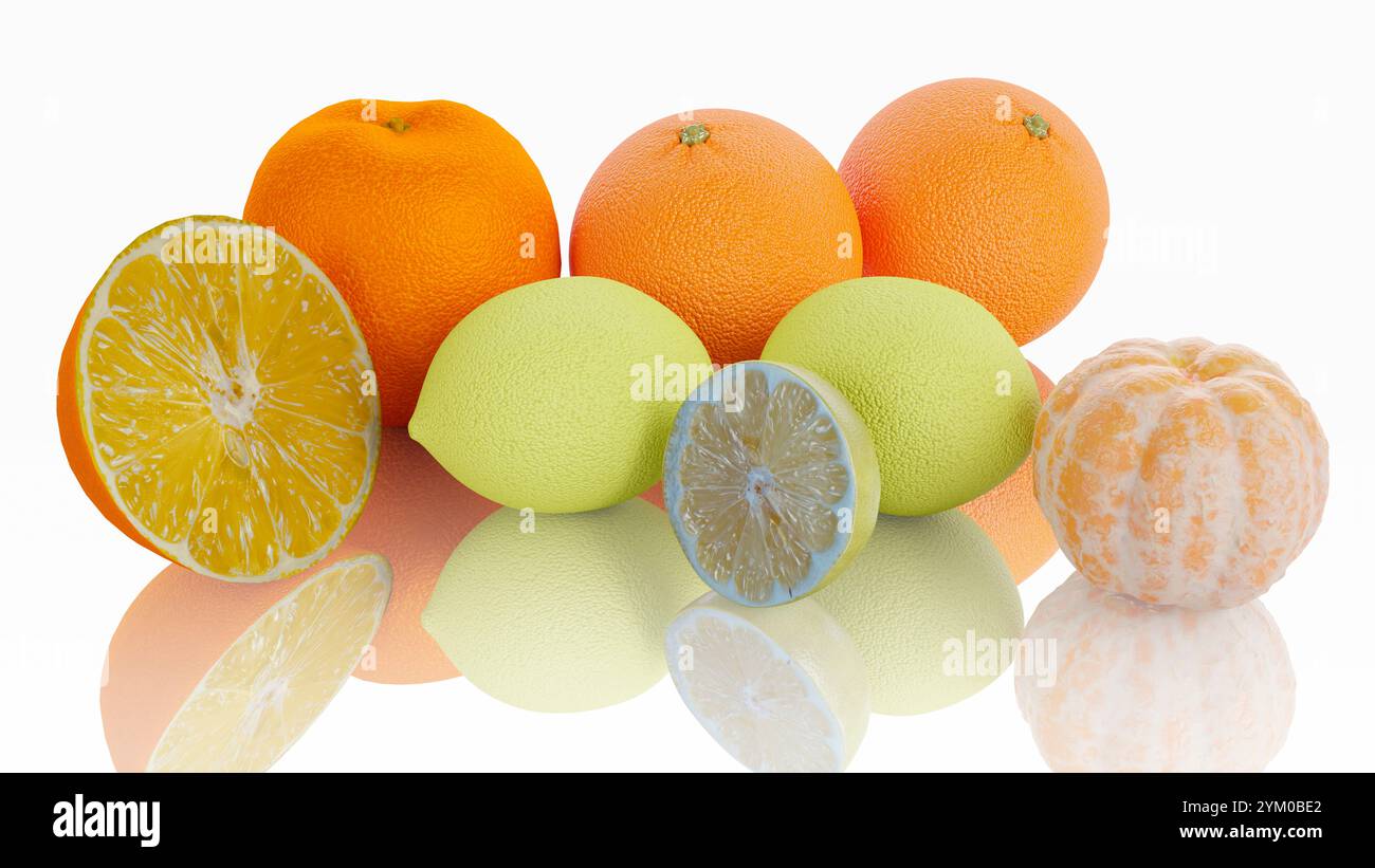 Oranges lemons fruits vegetable Cut Out Stock Images & Pictures - Alamy