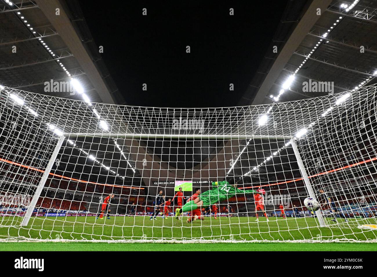 The Chinese team's goal was scored. Xiamen,China.19th November 2024. In ...