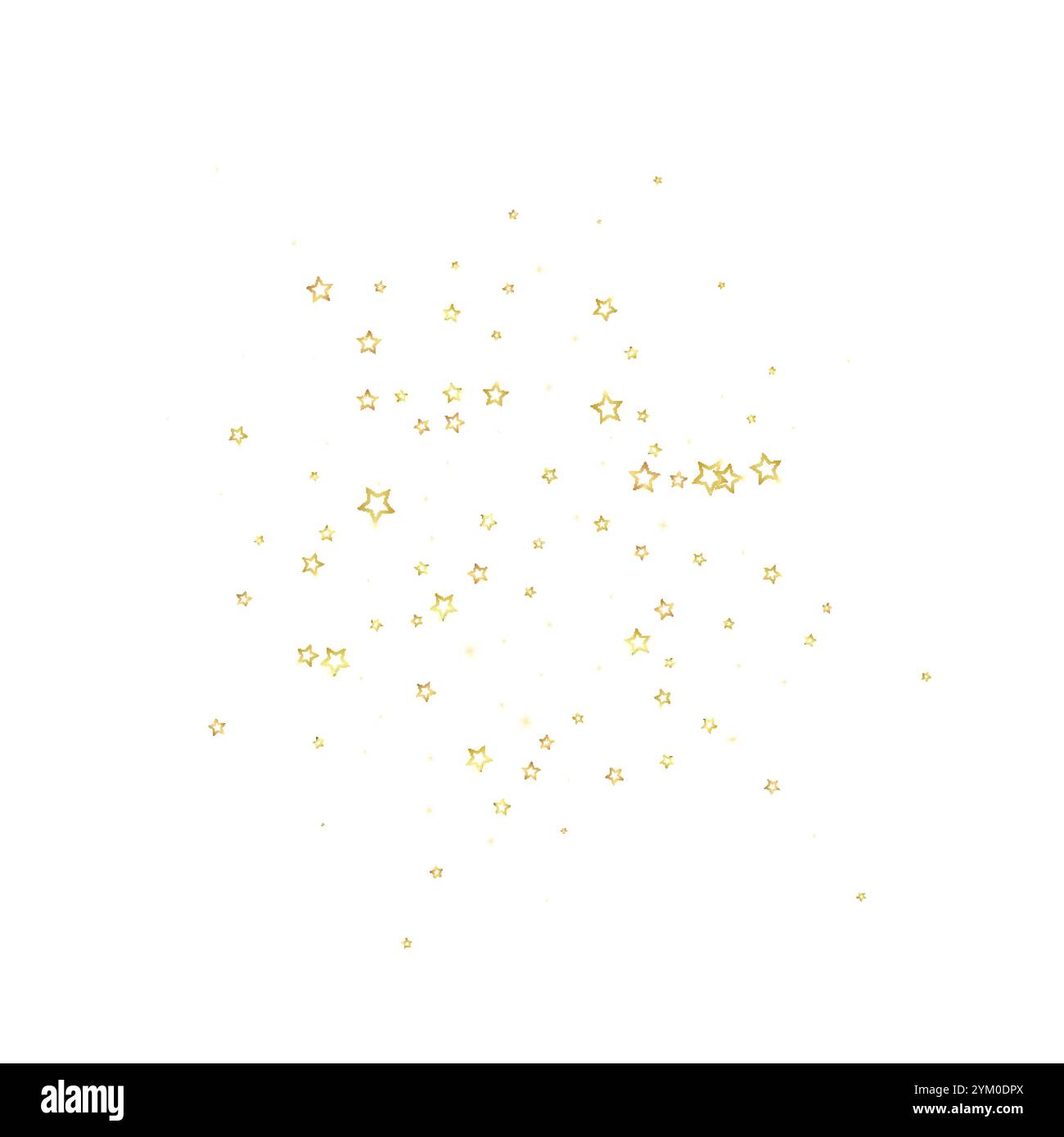 Silver stars falling down Cut Out Stock Images & Pictures - Alamy