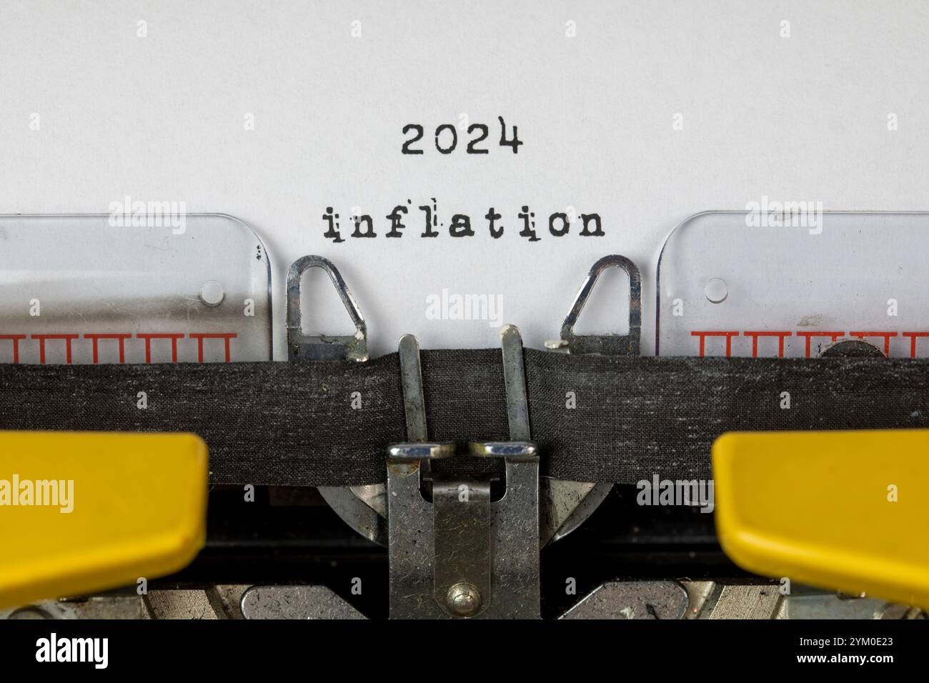 2024 inflation - written on an old typewriter Stock Photo - Alamy