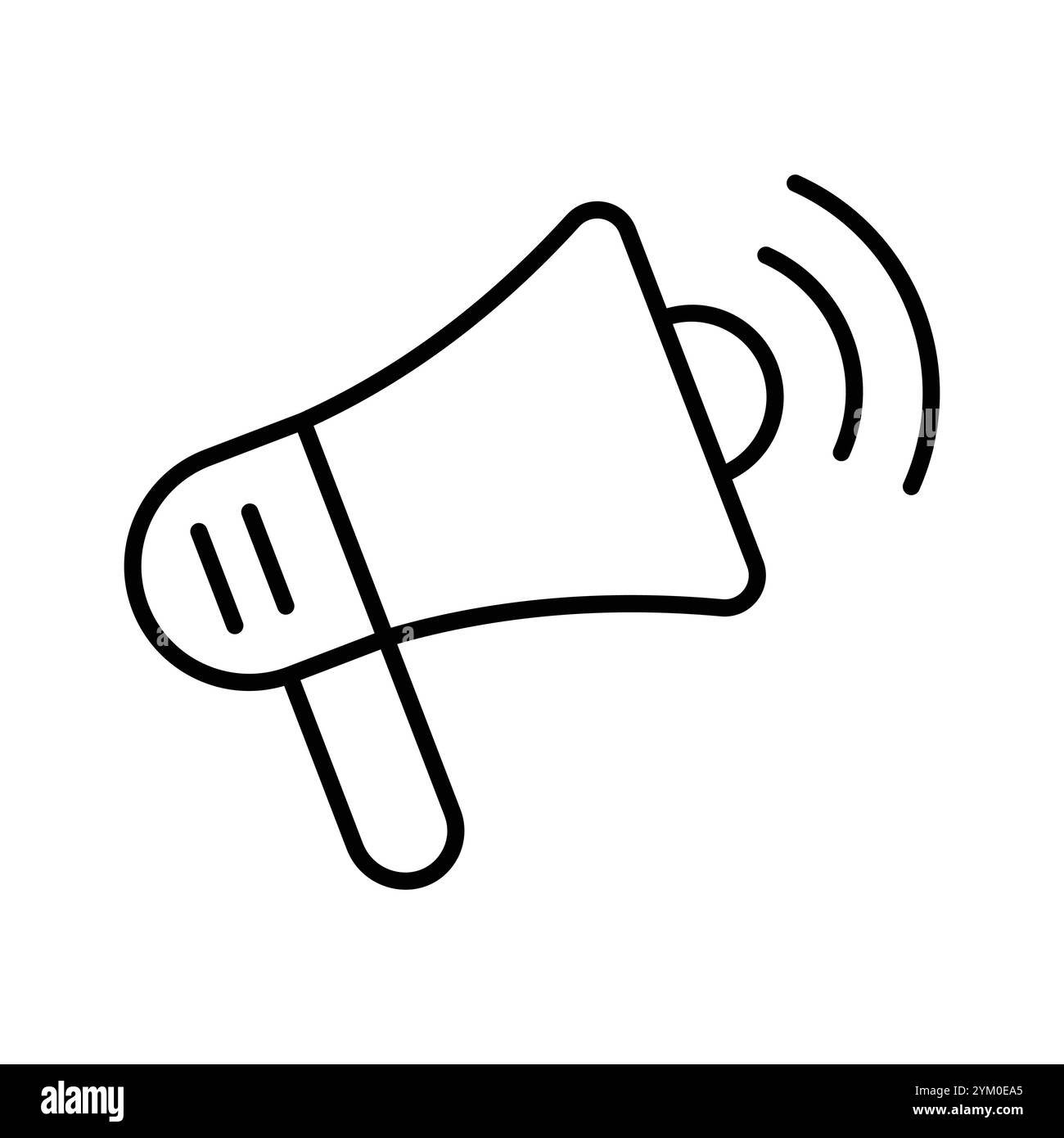 Grab this beautifully designed icon of megaphone in editable style, a ...