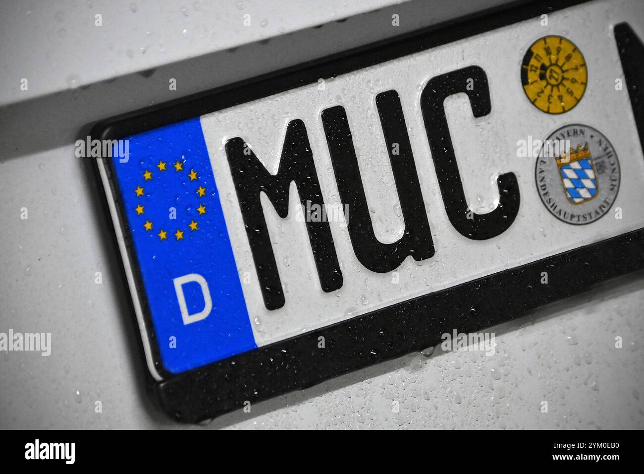 Hair, Deutschland. 20th Nov, 2024. MUC license plate for Munich ...