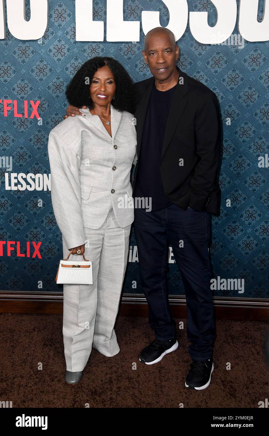 Hollywood, USA. 19th Nov, 2024. Pauletta Washington and Denzel ...