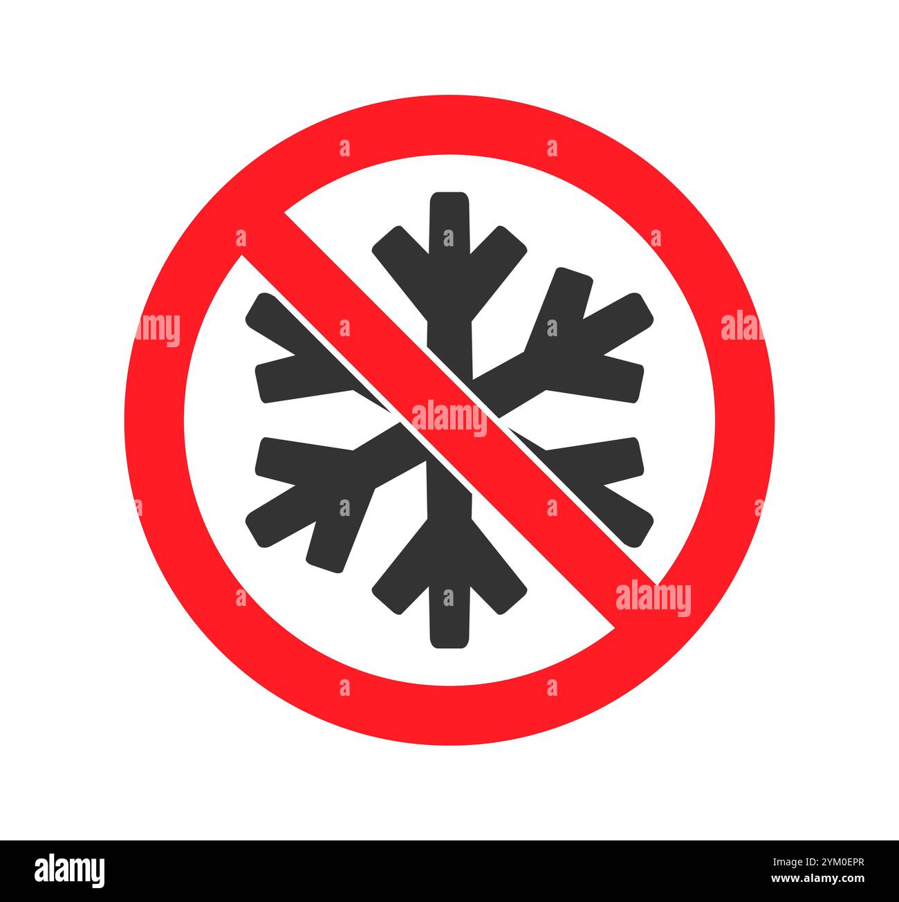 Do not freeze icon symbol set. No freezing logo sign. Snowflake ice ...