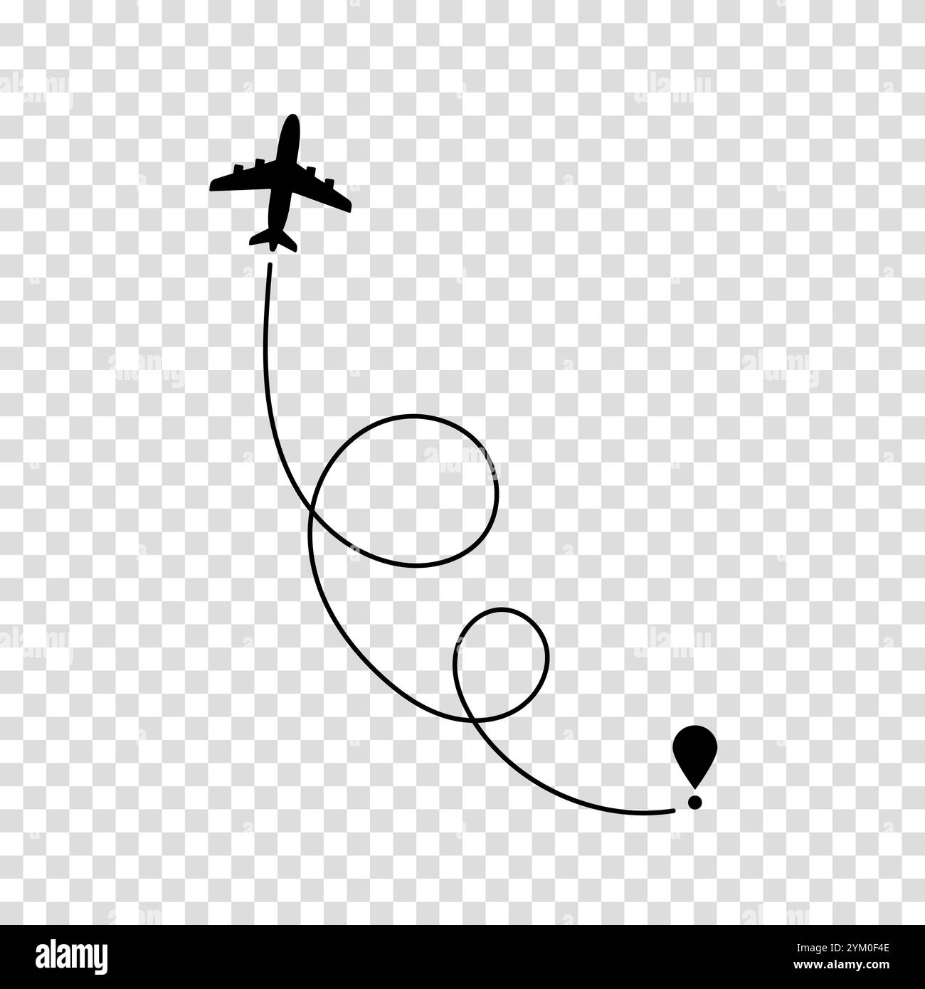 Airplane route plane path. Travel concept. Aircraft tracking. Vector ...