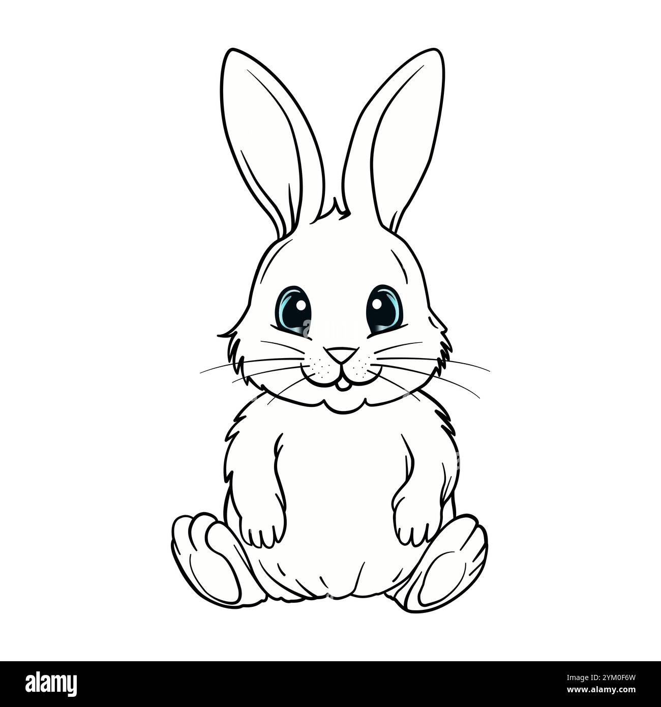 Cute fluffy rabbit Stock Vector Images - Alamy