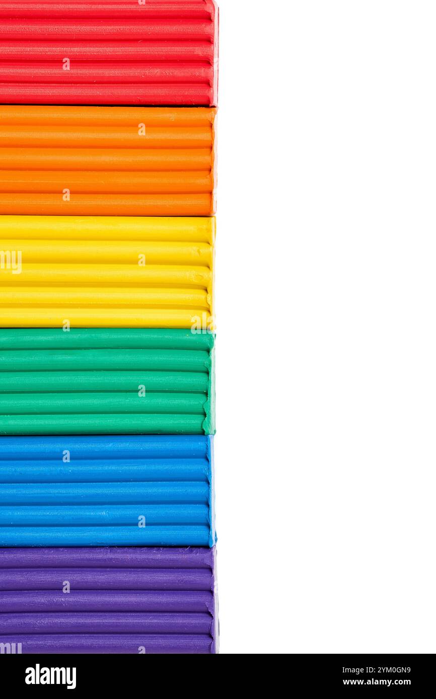 Artistic plastic clay for modeling rainbow-themed as rainbow flag or ...