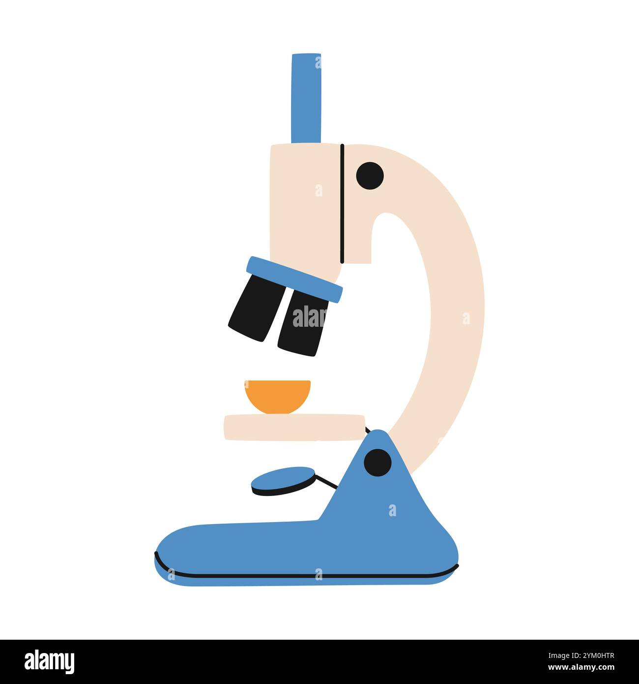 Hand drawn microscope. Laboratory equipment. Vector illustration Stock ...