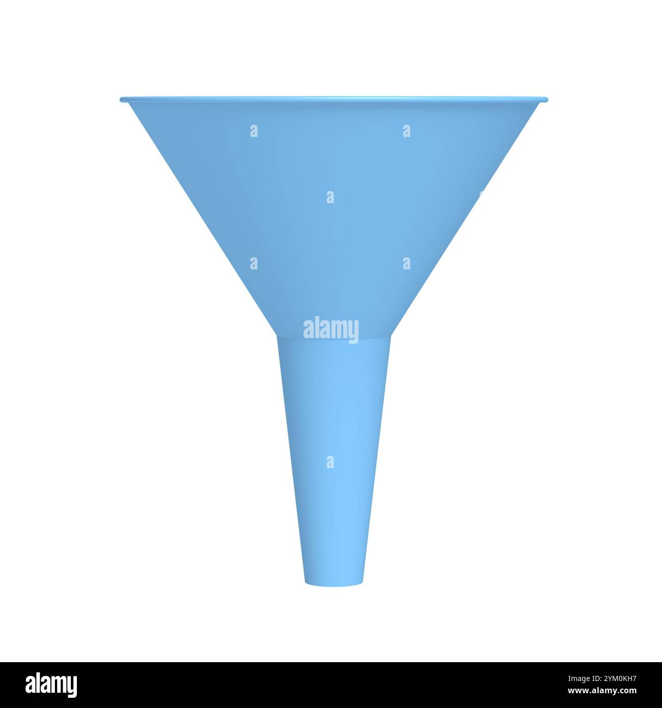Blue funnel isolated on white background. 3d illustration Stock Photo ...