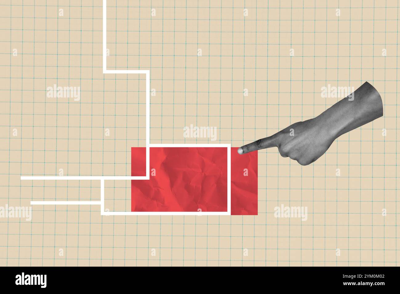 Composite photo collage of hand point battery charge low indicator red ...