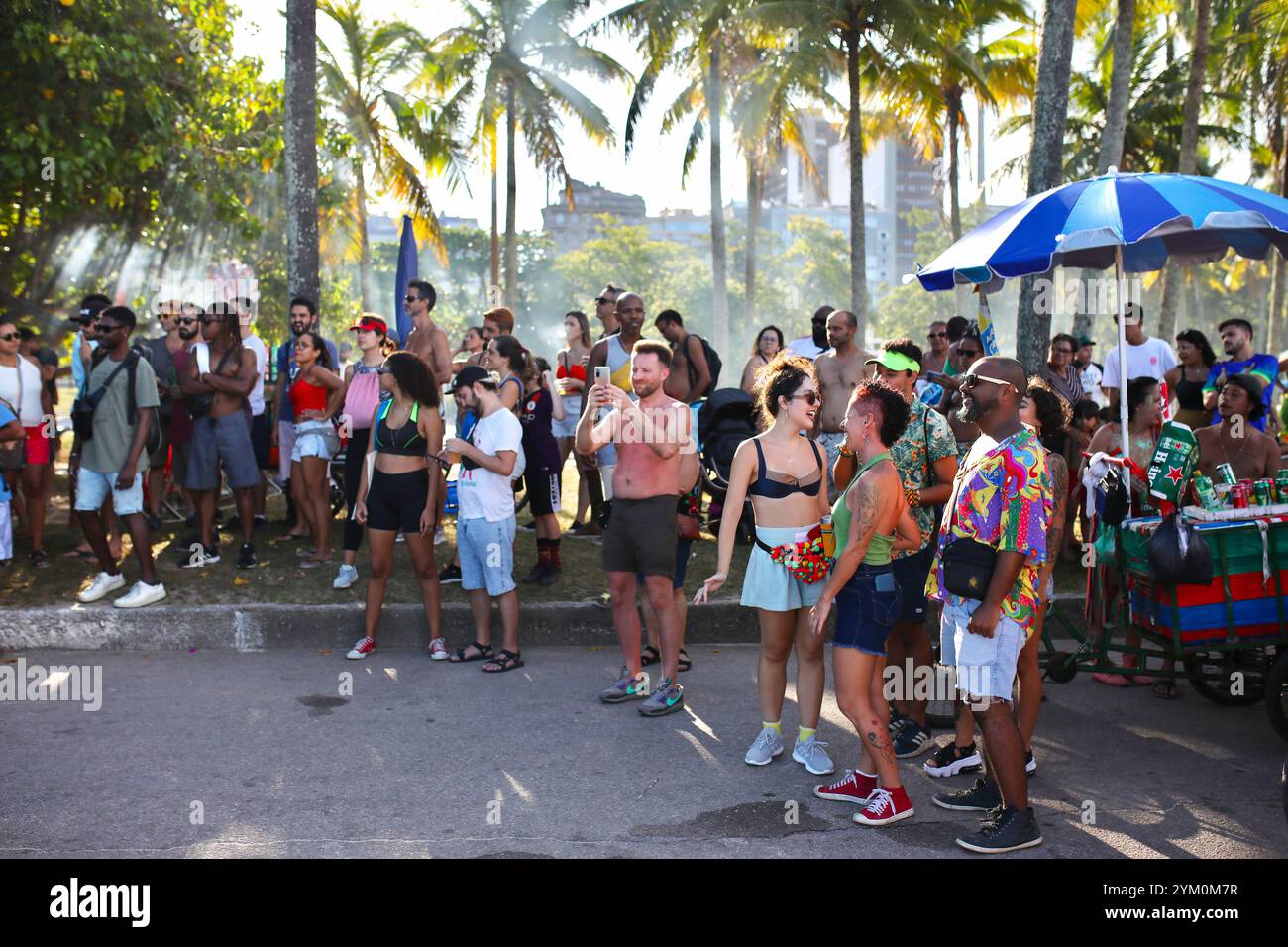 Cariocas listen to the Caramuela carnival block play forró on the ...