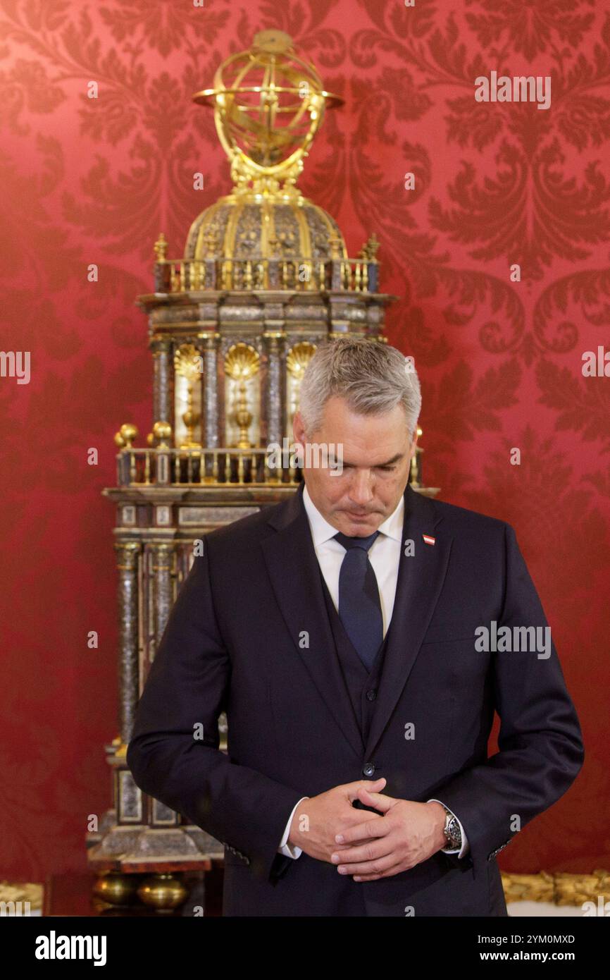 Vienna, Austria. 20th Nov, 2024. AUSTRIA; VIENNA; 20241120; Austrian Chancellor Karl Nehammer ...