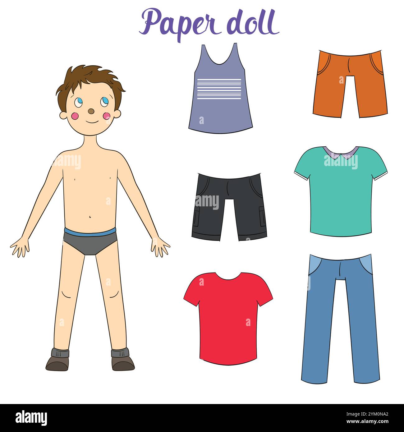 Paper doll clothes hi-res stock photography and images - Alamy