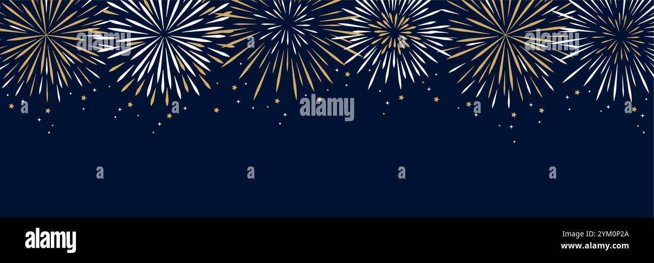 fireworks celebration background with copy space vector illustration ...