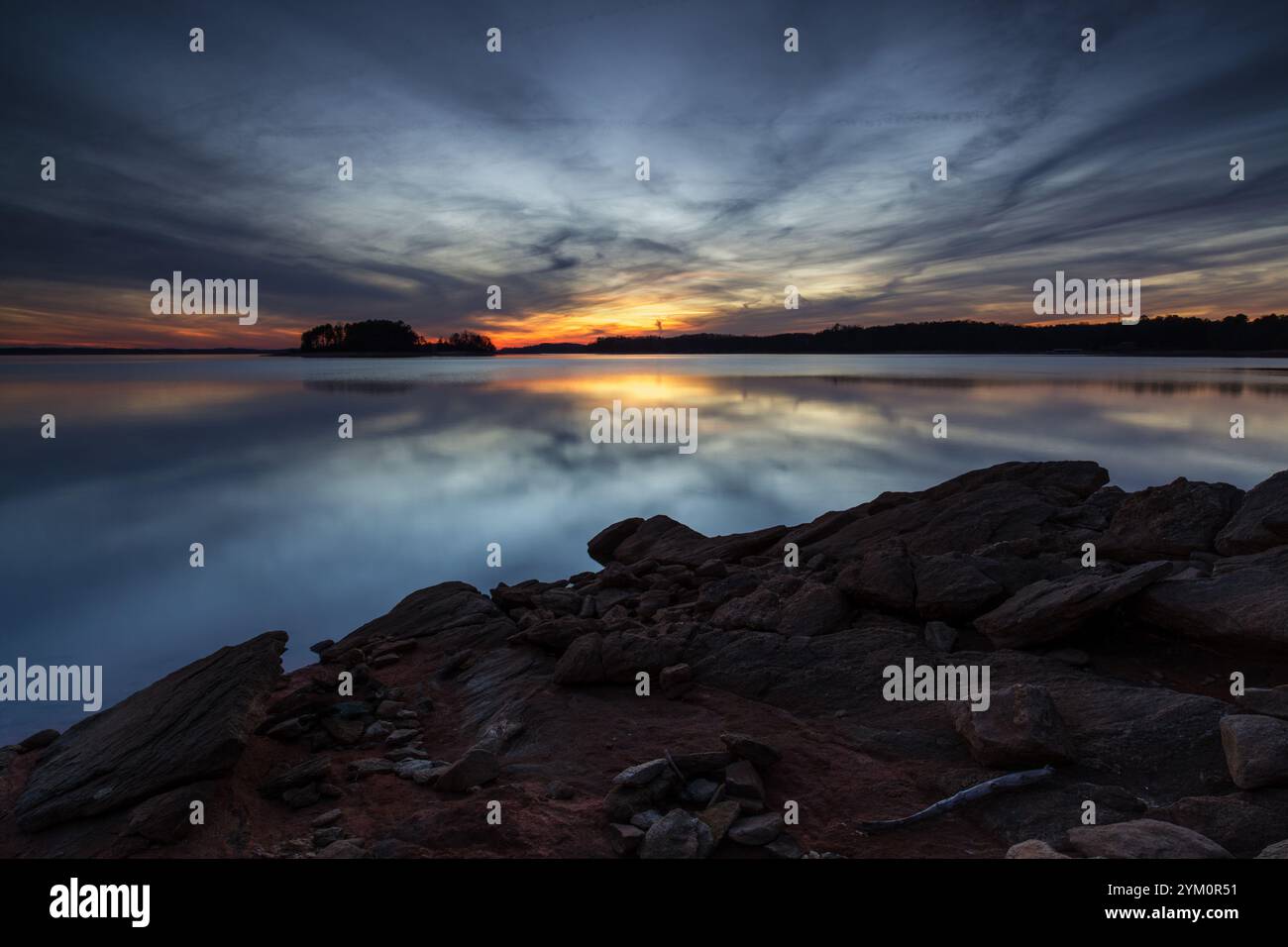 Sunset, Lake Sidney Lanier - Hall County, Georgia.. Sunset colors ...