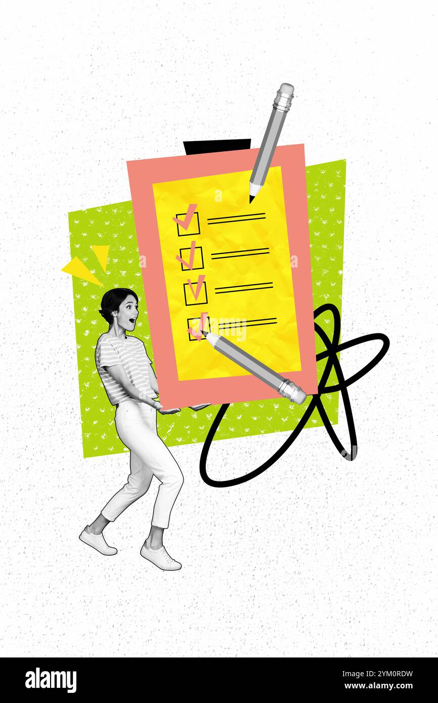 Composite trend artwork sketch image photo collage of copyspace young ...