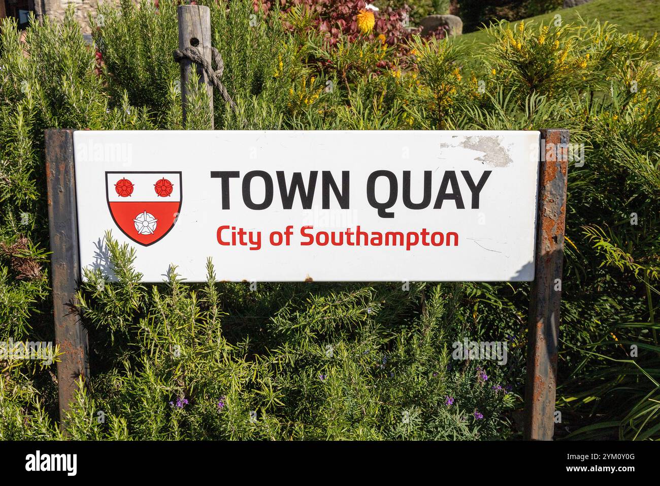 City of Southampton Municipal Town Quay Road Sign With A Coat of Arms ...
