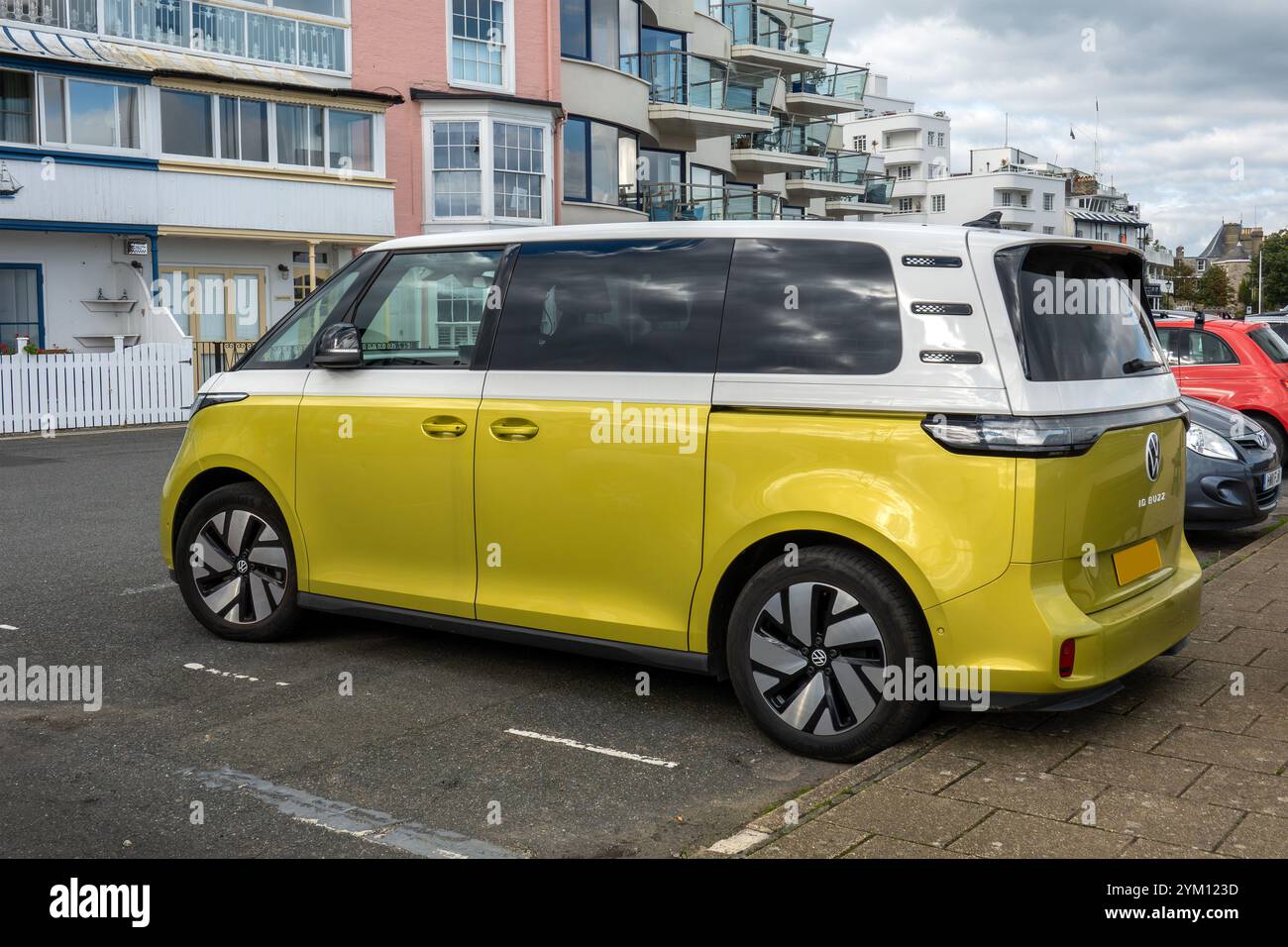 Two Tone Volkswagen ID Buzz Van Vehicle Parked In Cowes Isle Of Wight ...