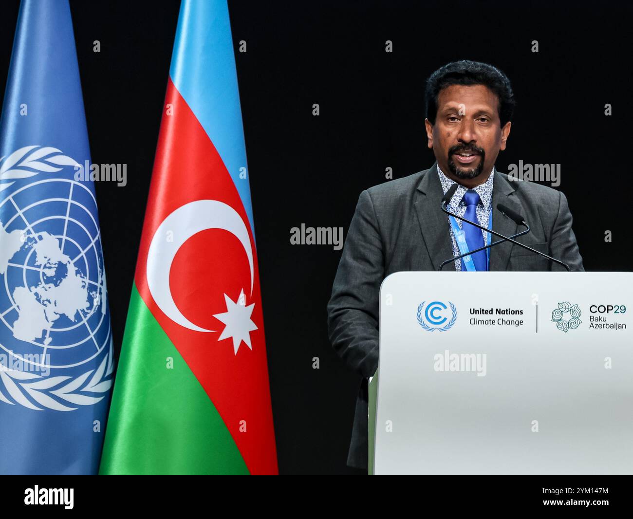 Baku, Azerbaijan, November 20, 2024. Sunimal Jayathunga, Additional Secretary, Environment ...