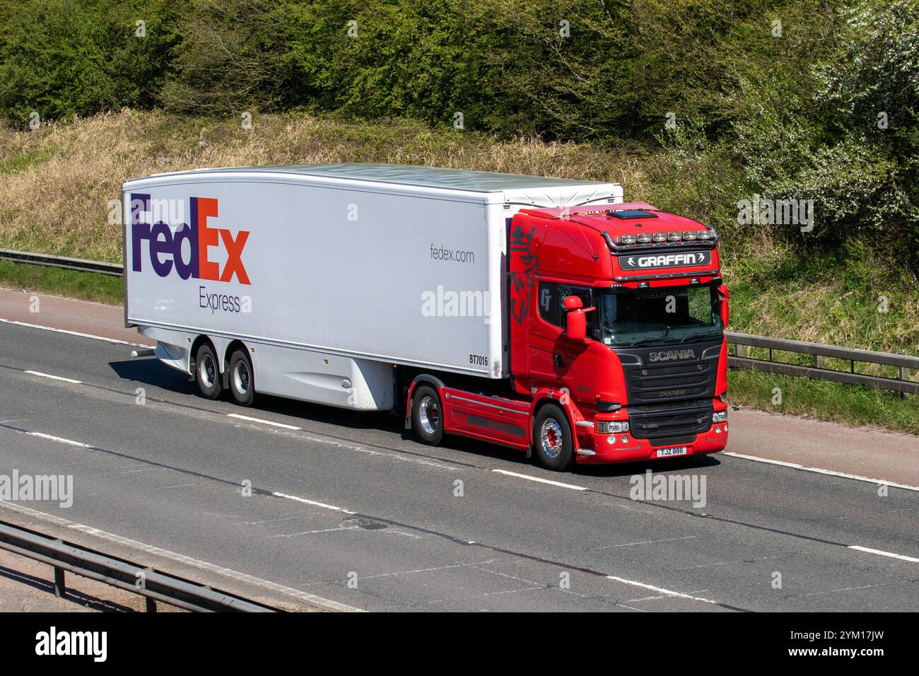 Graffin Transport Haulage vehicles. 2018 Red Scania S articulated lorry ...
