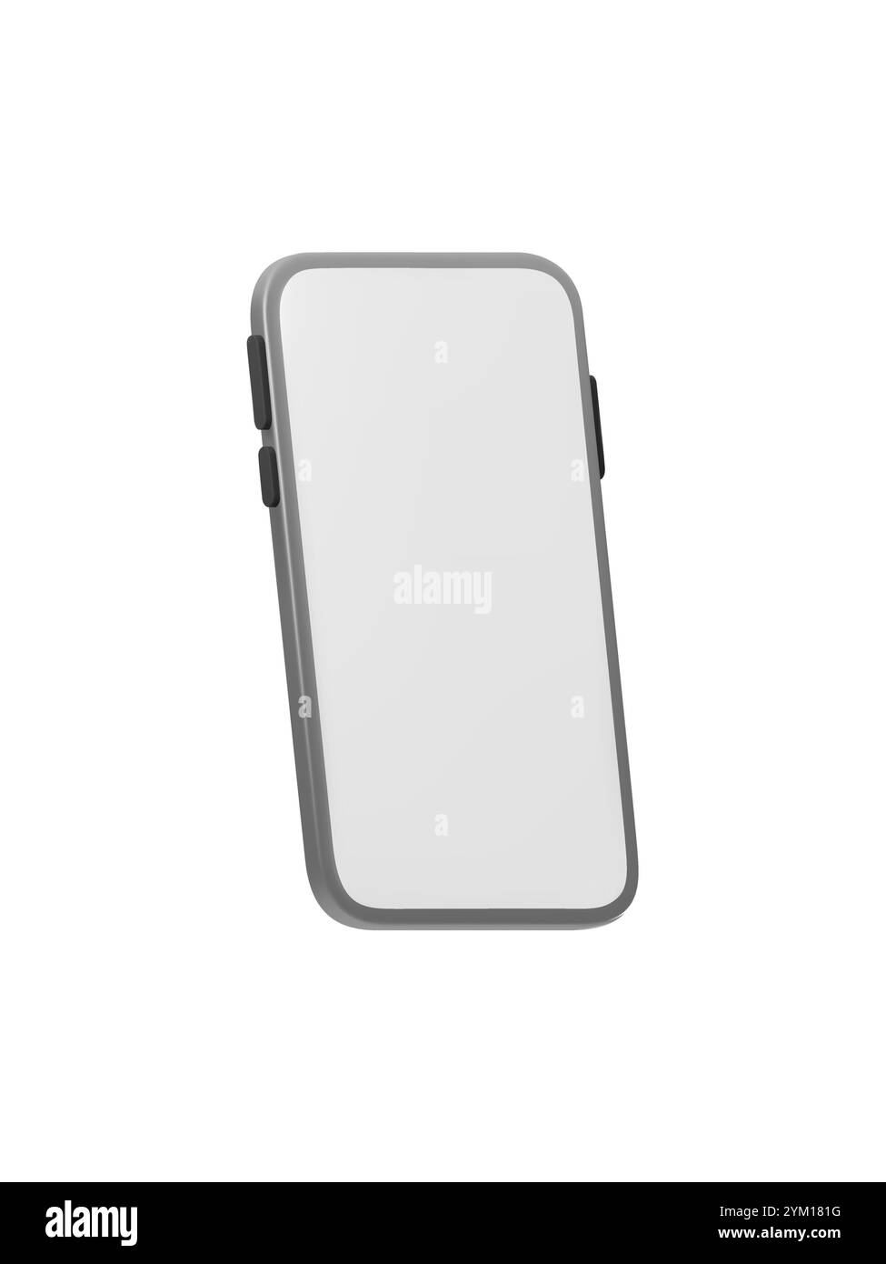 3D vector illustration of modern smartphone with minimalistic design ...
