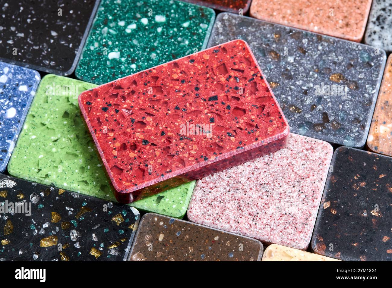 Porcelain stoneware artificial stone square samples as kitchen ...