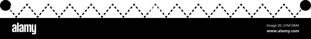 Tracing line dotted zig zag line worksheet element for kids for writing ...