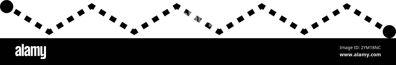 Tracing line dotted zig zag line worksheet element for kids for writing ...