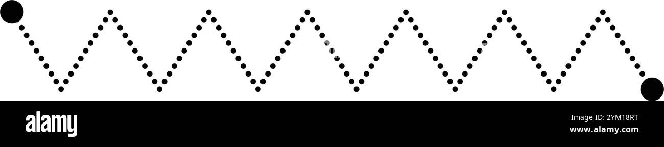 Tracing line dotted zig zag line worksheet element for kids for writing ...