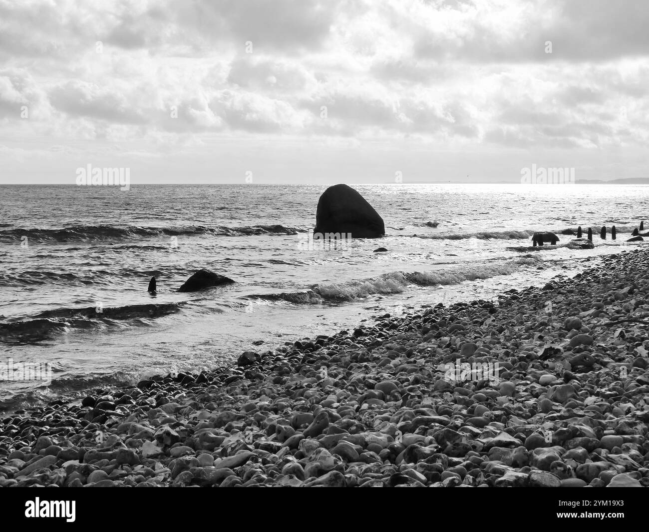beach of flint and erratics on the chalk cliffs of Rügen: A fascinating ...