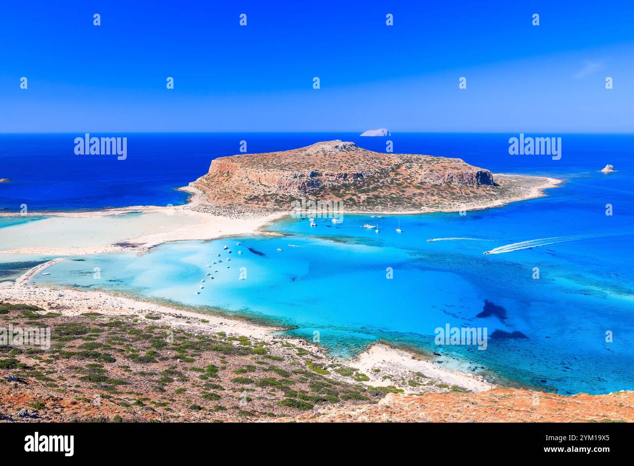 Crete, Greece. Balos Lagoon beach. View of beach and sea Stock Photo ...