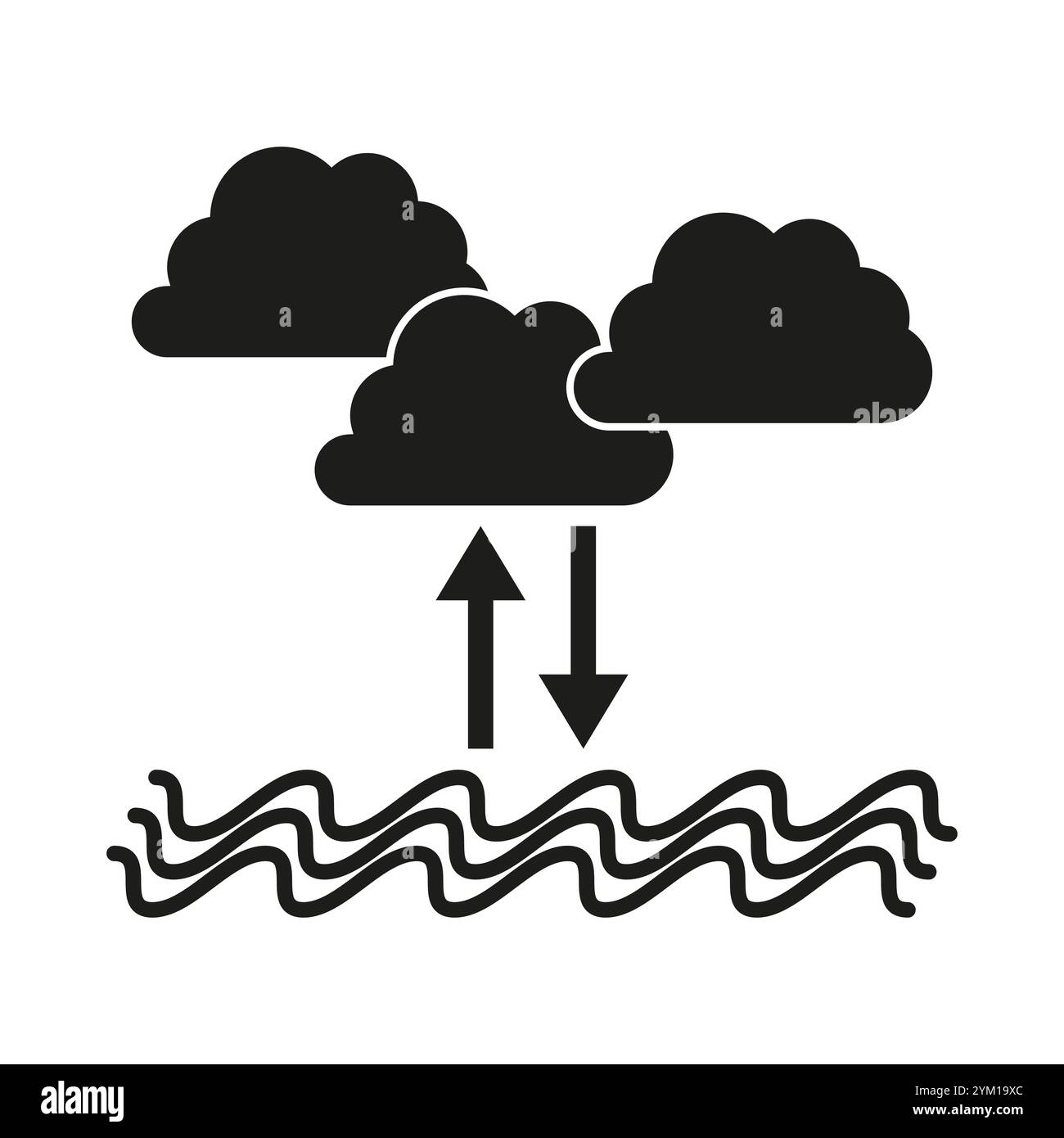 Water cycle vector diagram precipitation hi-res stock photography and ...